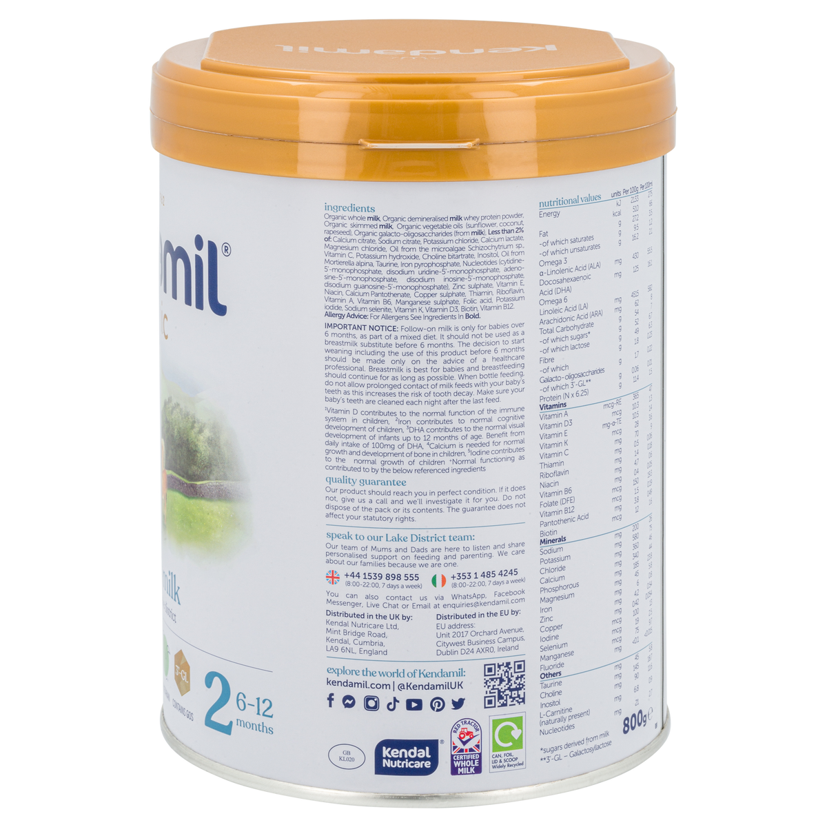 Kendamil Organic Cow Milk Baby Formula • Stage 2 – Organic Formula Now
